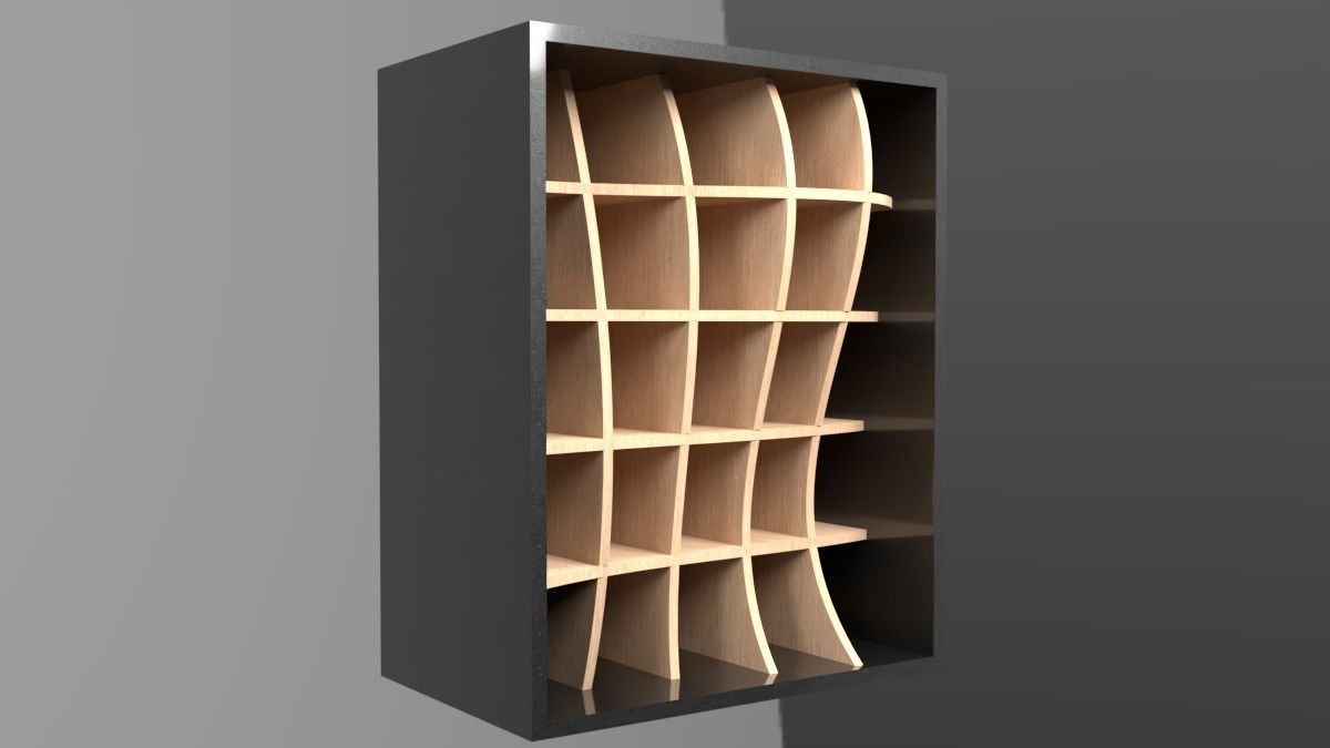 Parametric Shelves and Storage System Interlocking 3D model | CGTrader