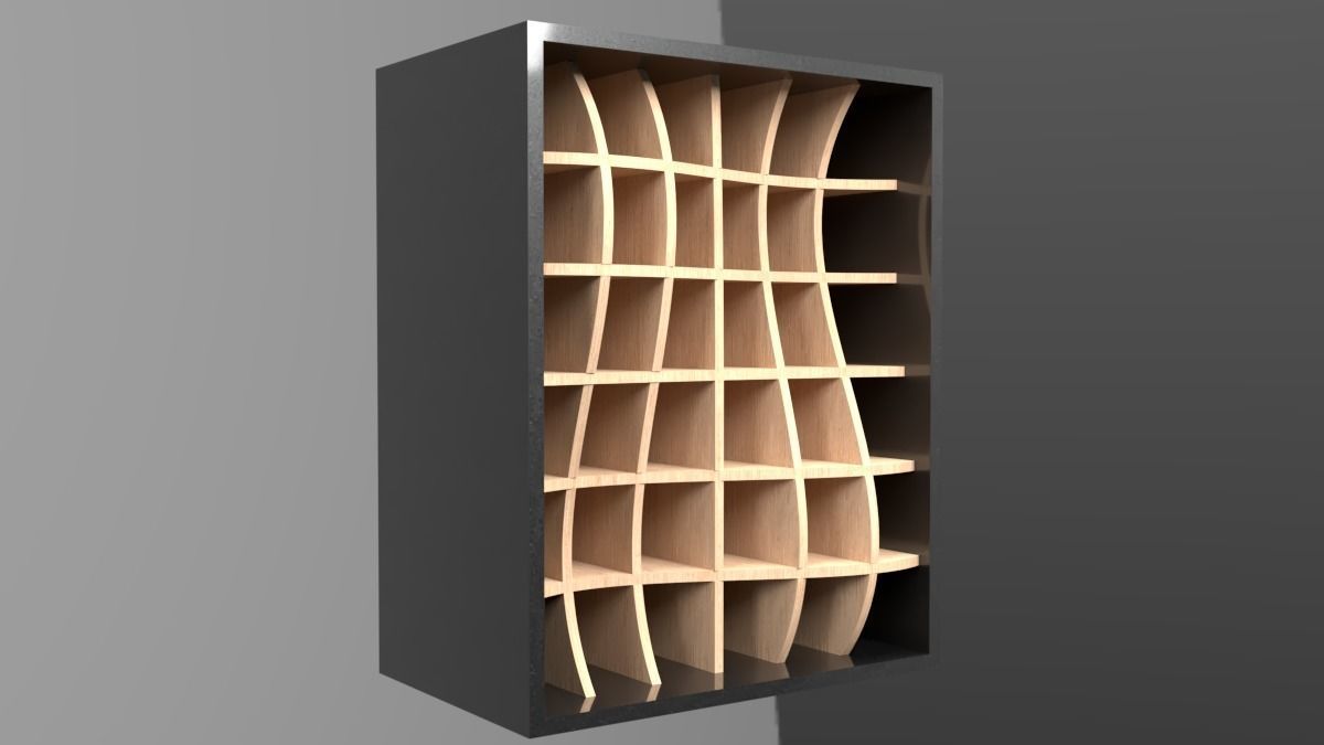 Parametric Shelves and Storage System Interlocking 3D model | CGTrader