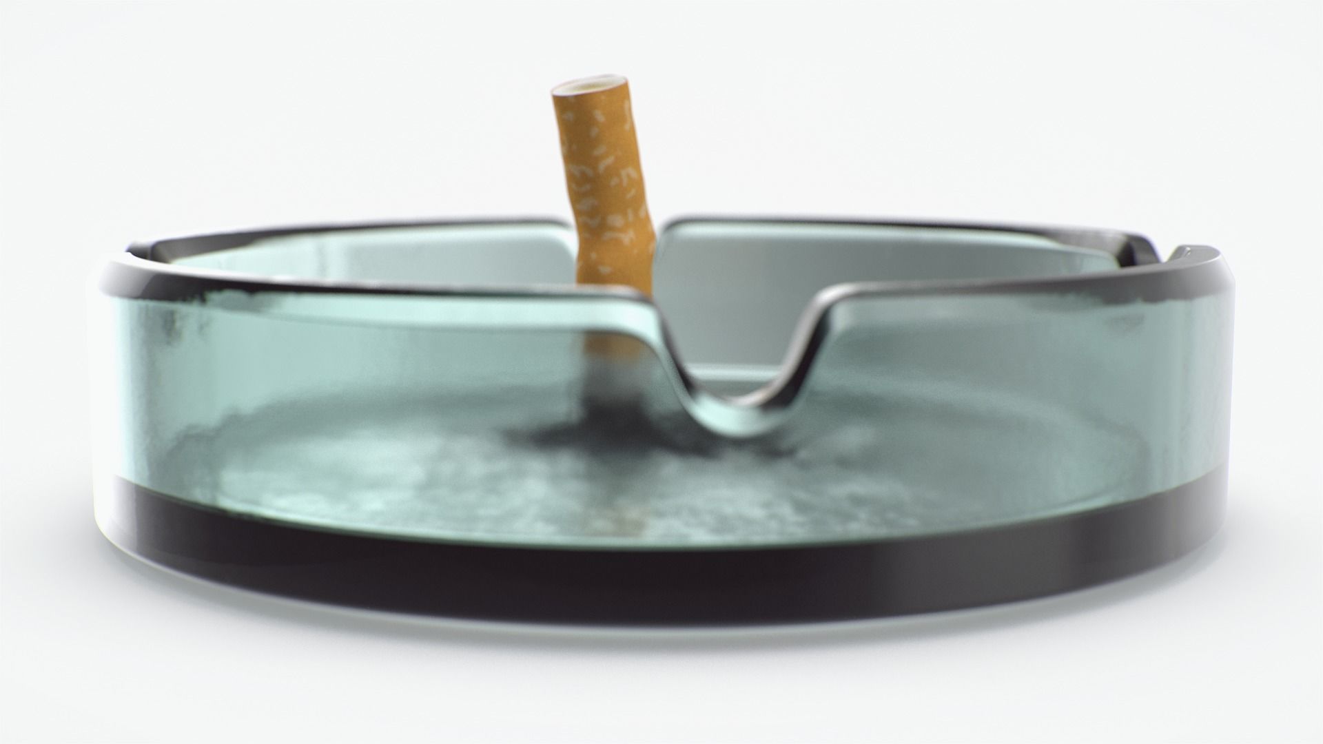 Ashtray Filled With Ash and Cigarettes pack 3D model | CGTrader