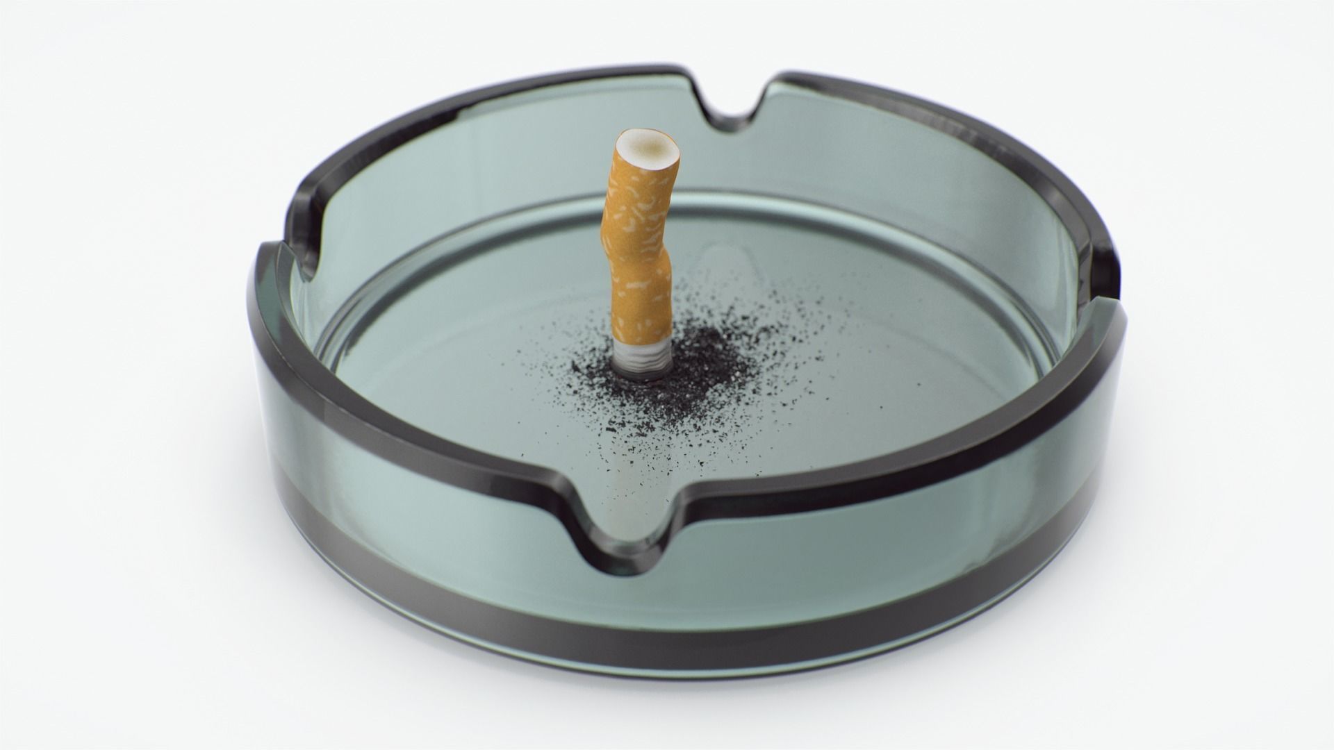 Ashtray Filled With Ash and Cigarettes pack 3D model | CGTrader