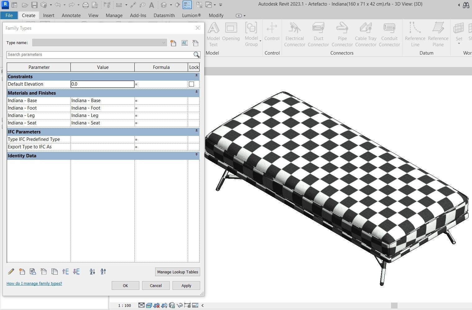 Indiana Bench by Artefacto 3D model | CGTrader