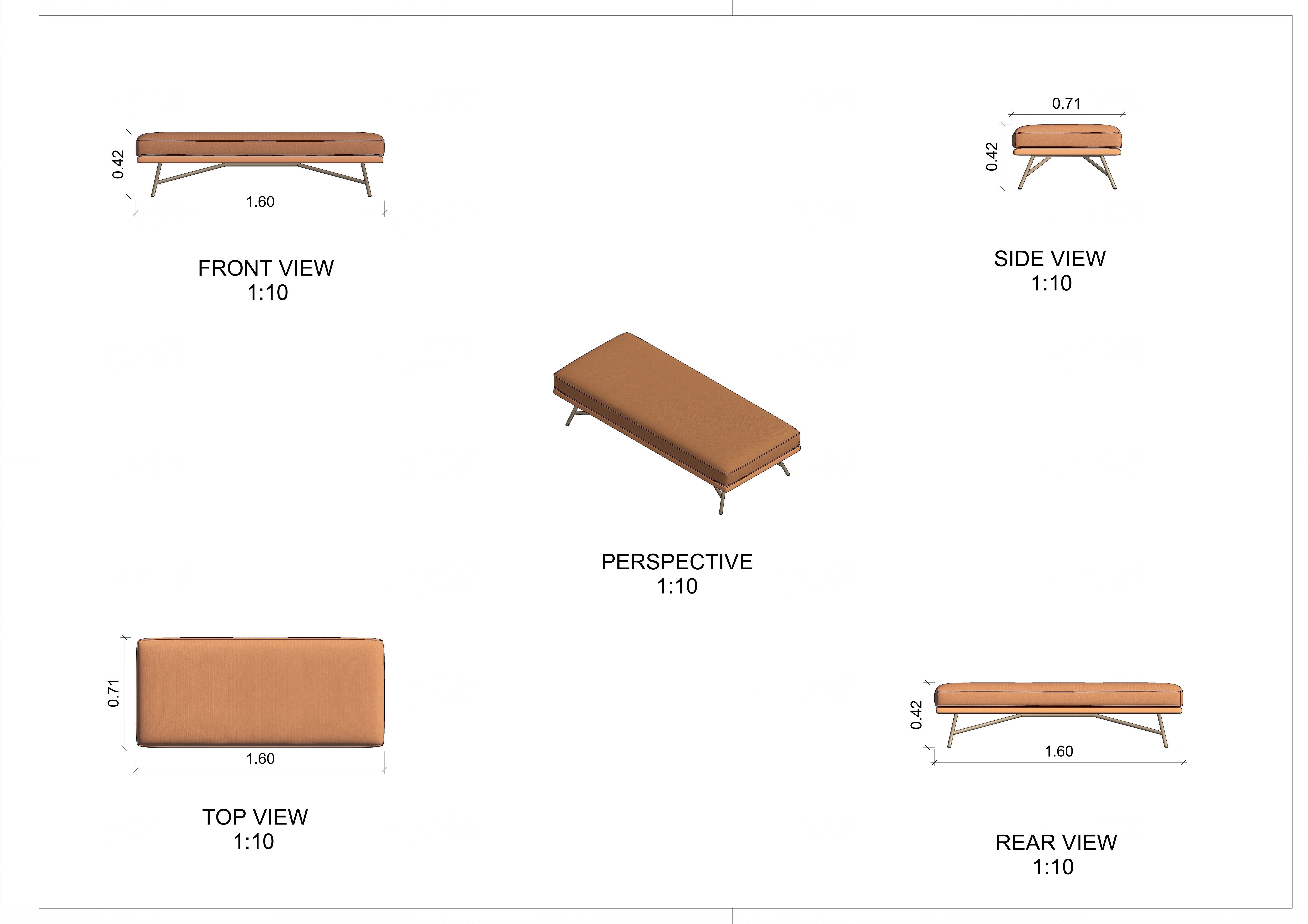 Indiana Bench by Artefacto 3D model | CGTrader