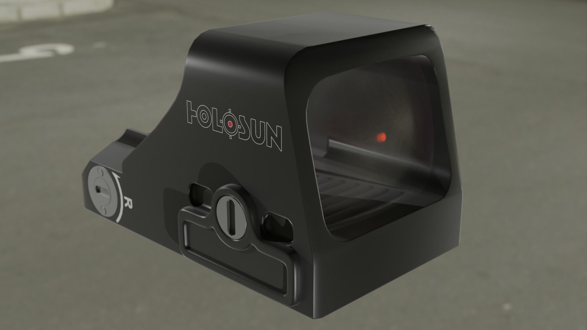 3D model Holosun HS407K X2 Red Dot Reflex Sight VR / AR / low-poly ...