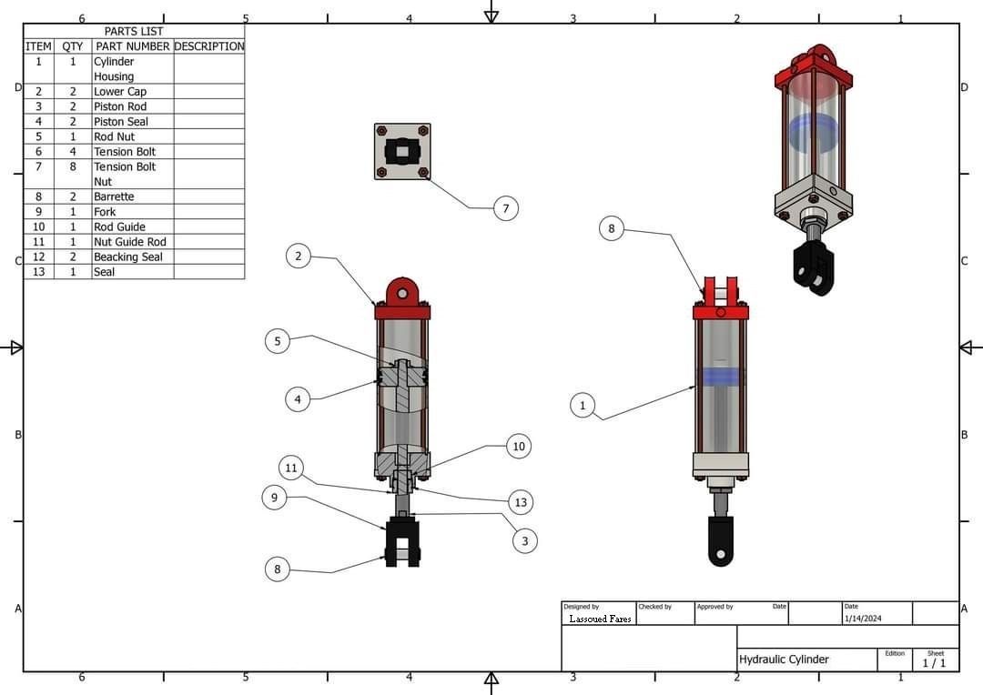 HYDRAULIC ACTUATOR 3D model | CGTrader