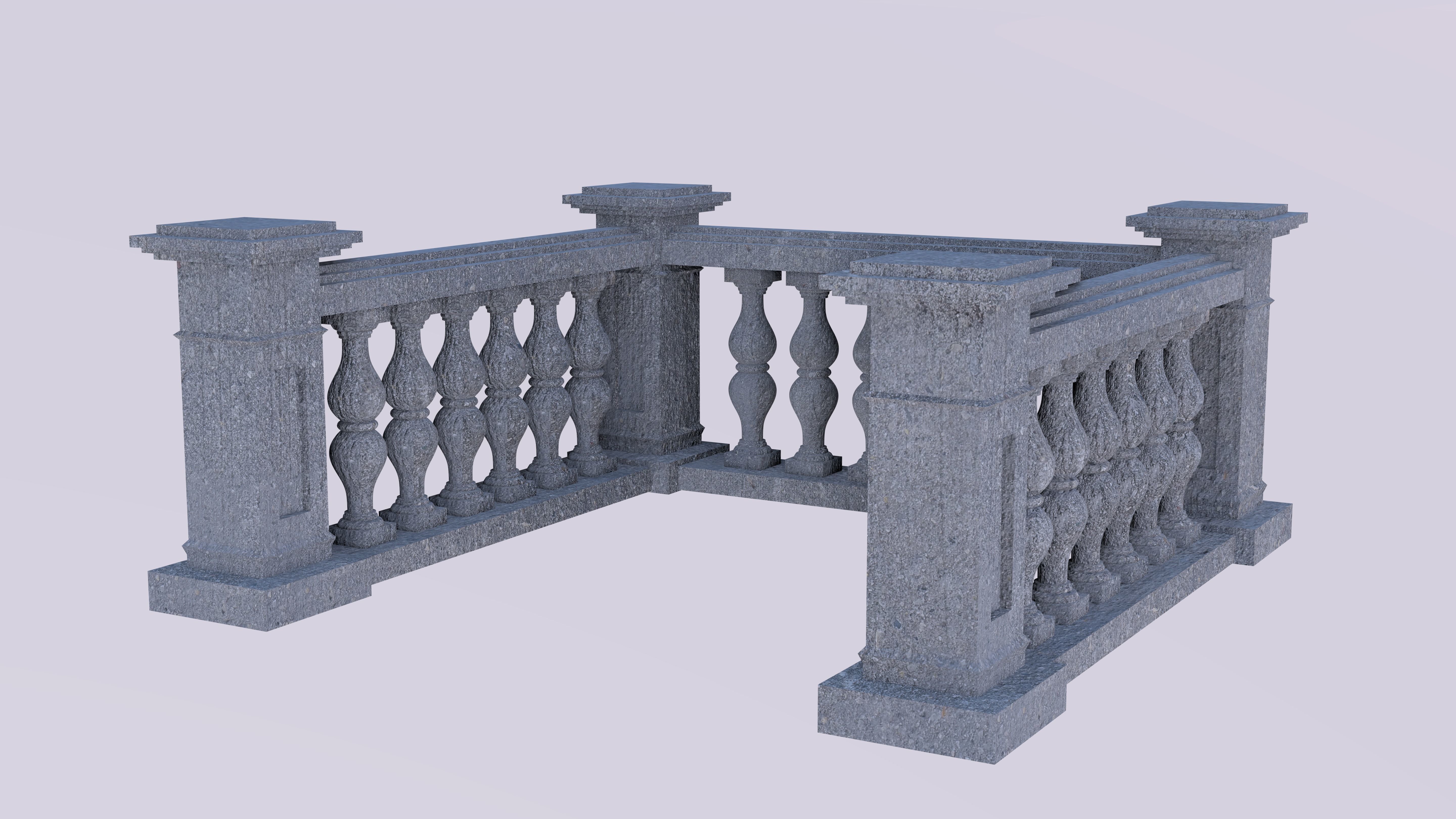 Modern Balustrade Styles 3D 3D model | CGTrader