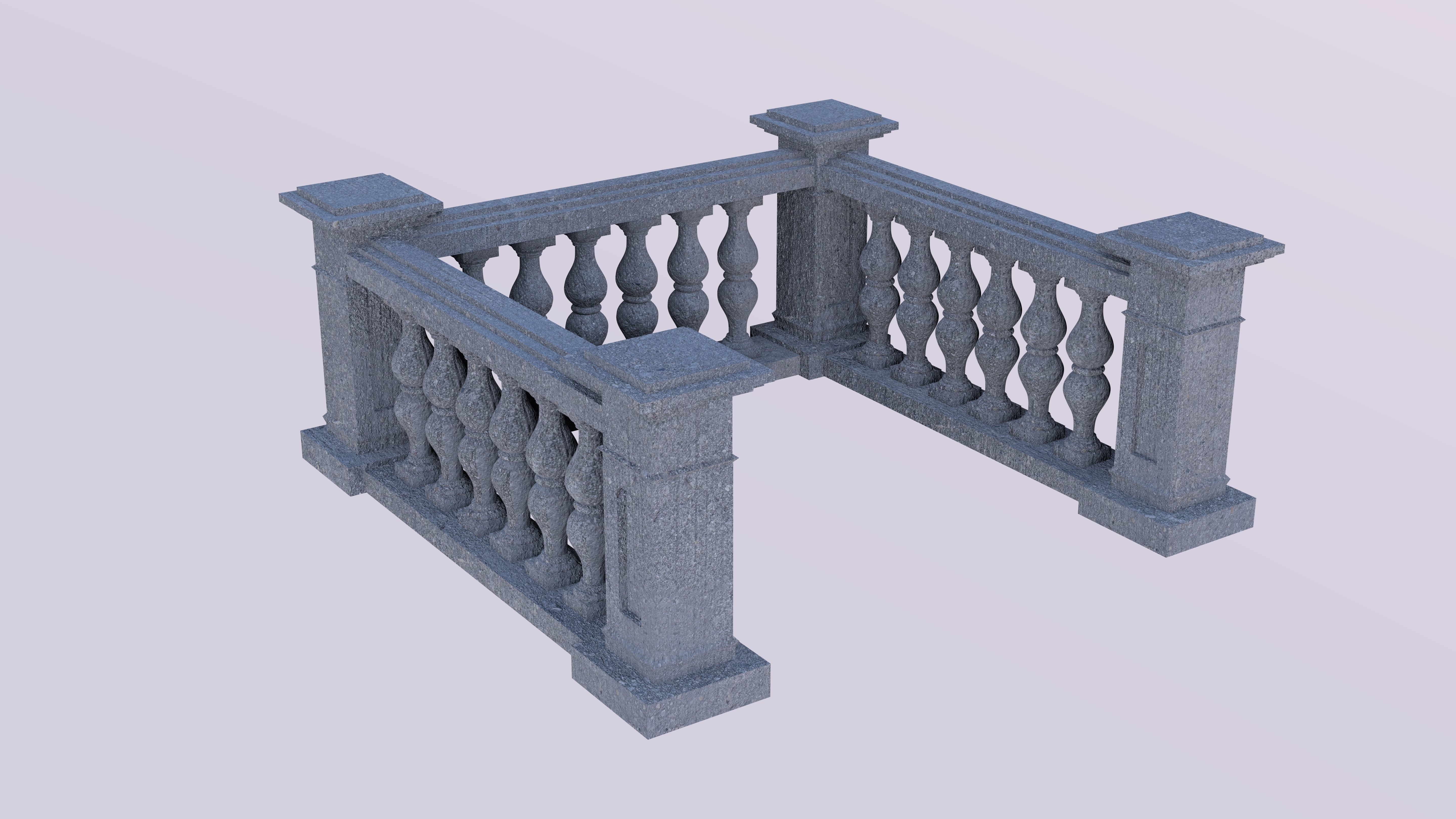 Modern Balustrade Styles 3D 3D model | CGTrader