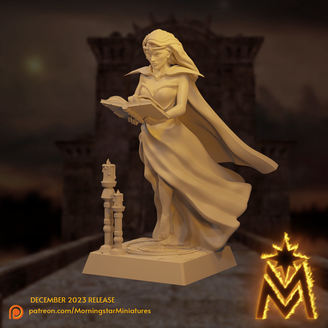 High Elf Mage - 32mm Presupported Miniatures 3D model 3D printable ...