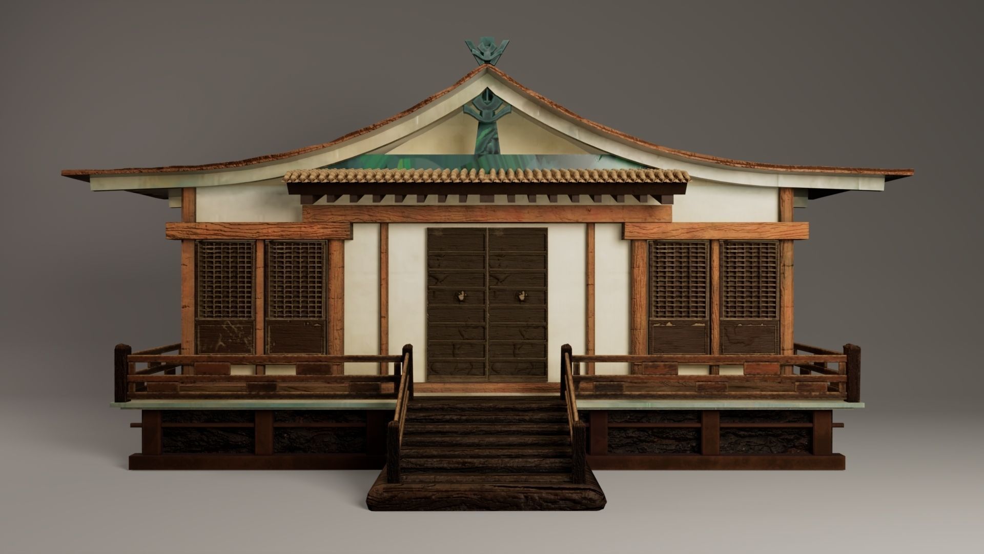 ASIAN HOUSE free 3D model | CGTrader
