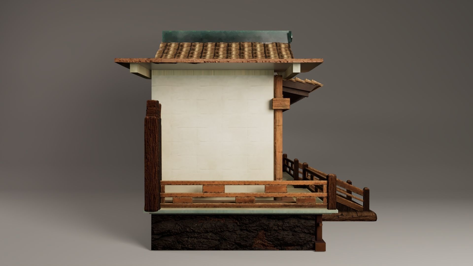 ASIAN HOUSE free 3D model | CGTrader