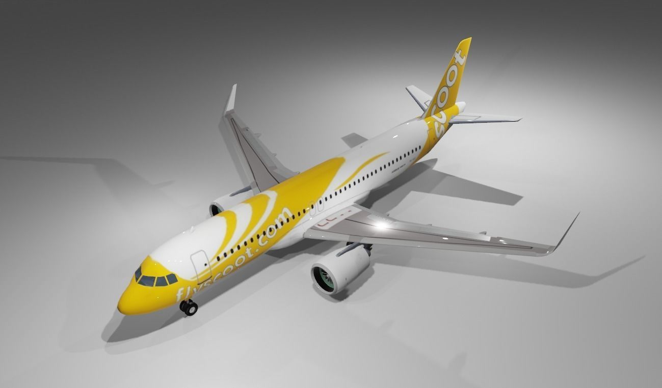 3D model Scoot airbus a320neo 3D model VR / AR / low-poly | CGTrader