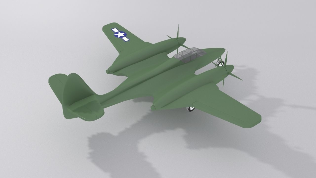 3D model McDonnell XP-67 VR / AR / low-poly | CGTrader