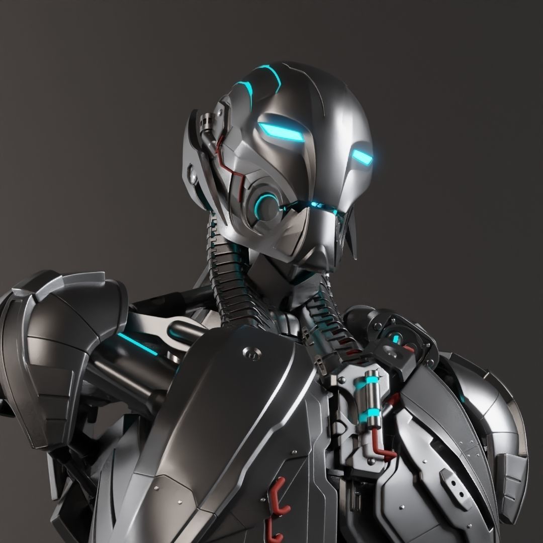 Ultron Sentry 3D Printable Life-Sized Motorized Bust 3D model 3D ...
