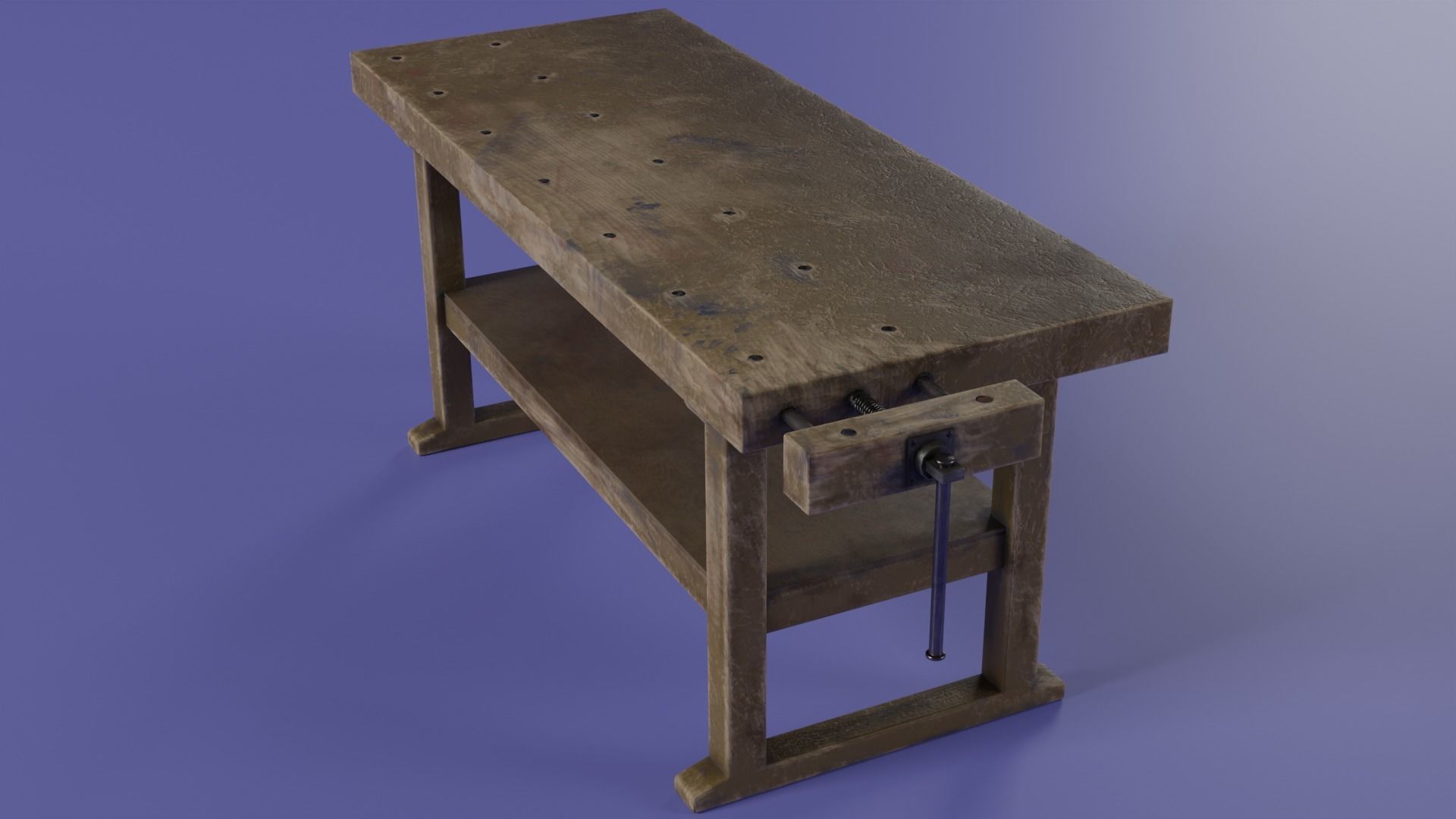 3D model Workbench carpentry table VR / AR / low-poly | CGTrader