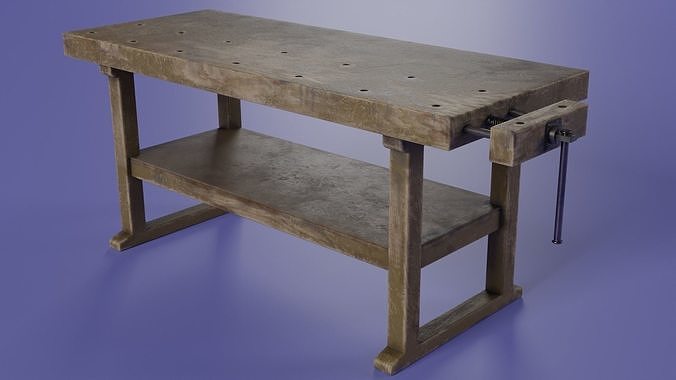 3D model Workbench carpentry table VR / AR / low-poly | CGTrader