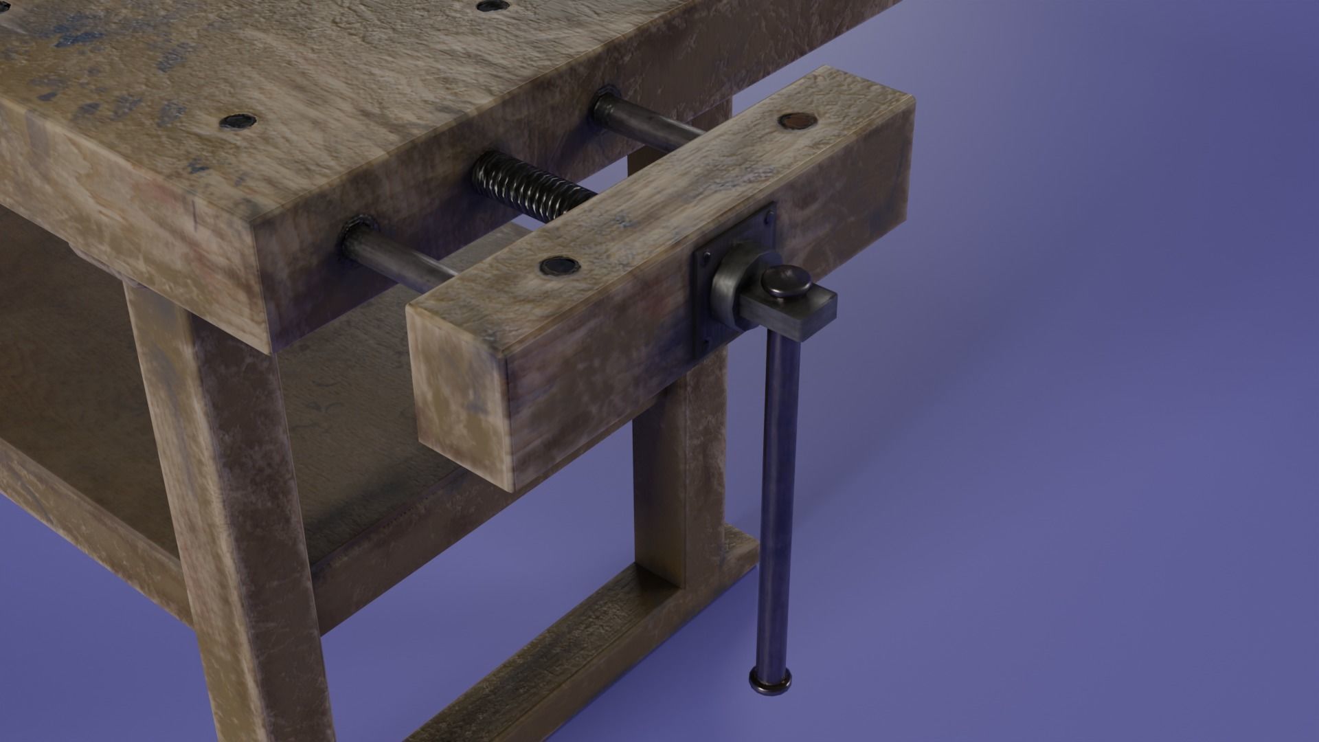 3D model Workbench carpentry table VR / AR / low-poly | CGTrader