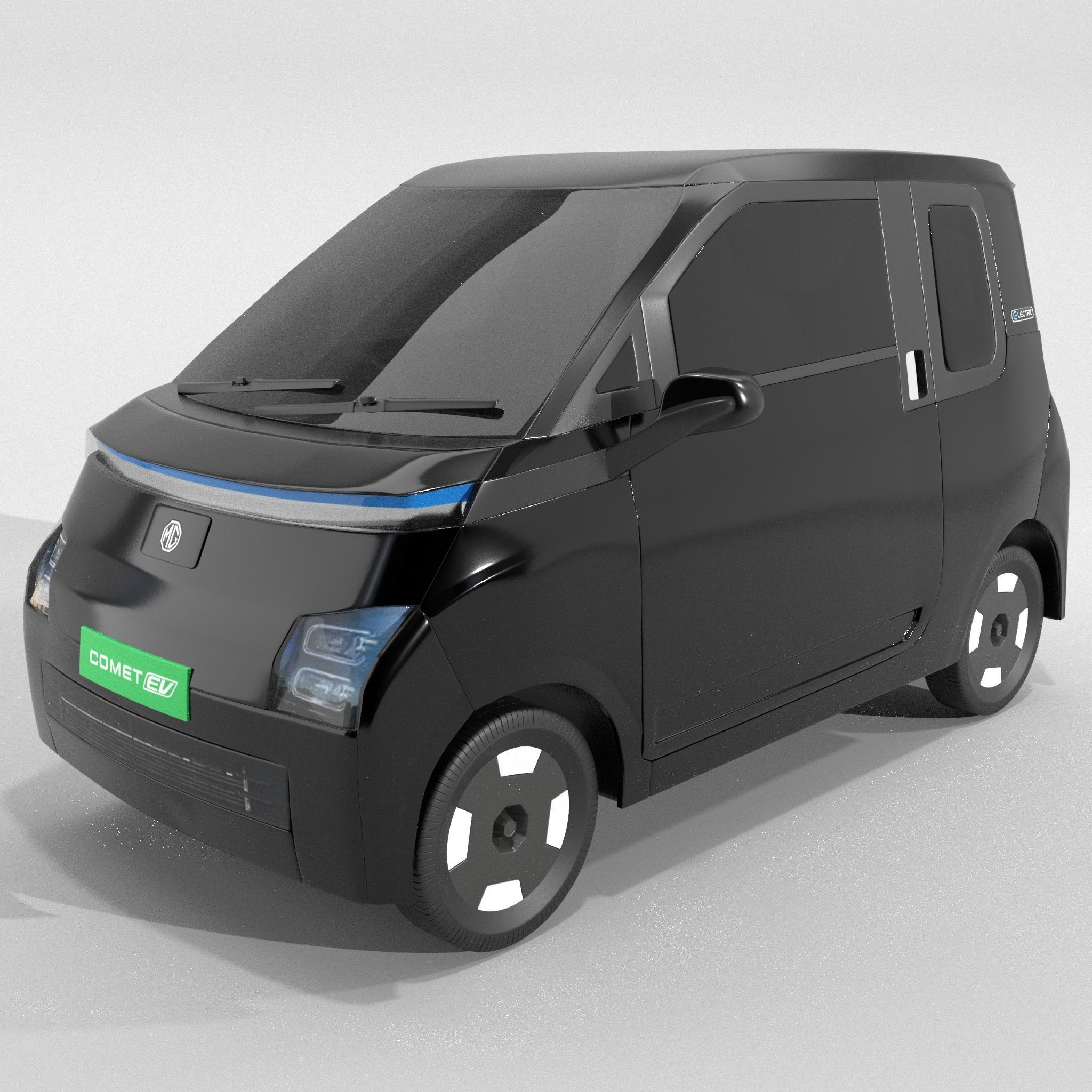 MG Comet Electric Car Black 3D model | CGTrader
