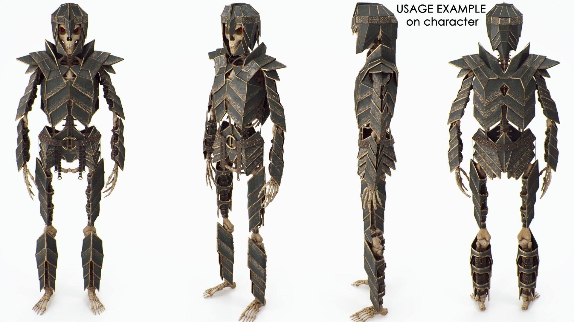 Fantasy Medieval Sharp Plated Armor set 3D model | CGTrader