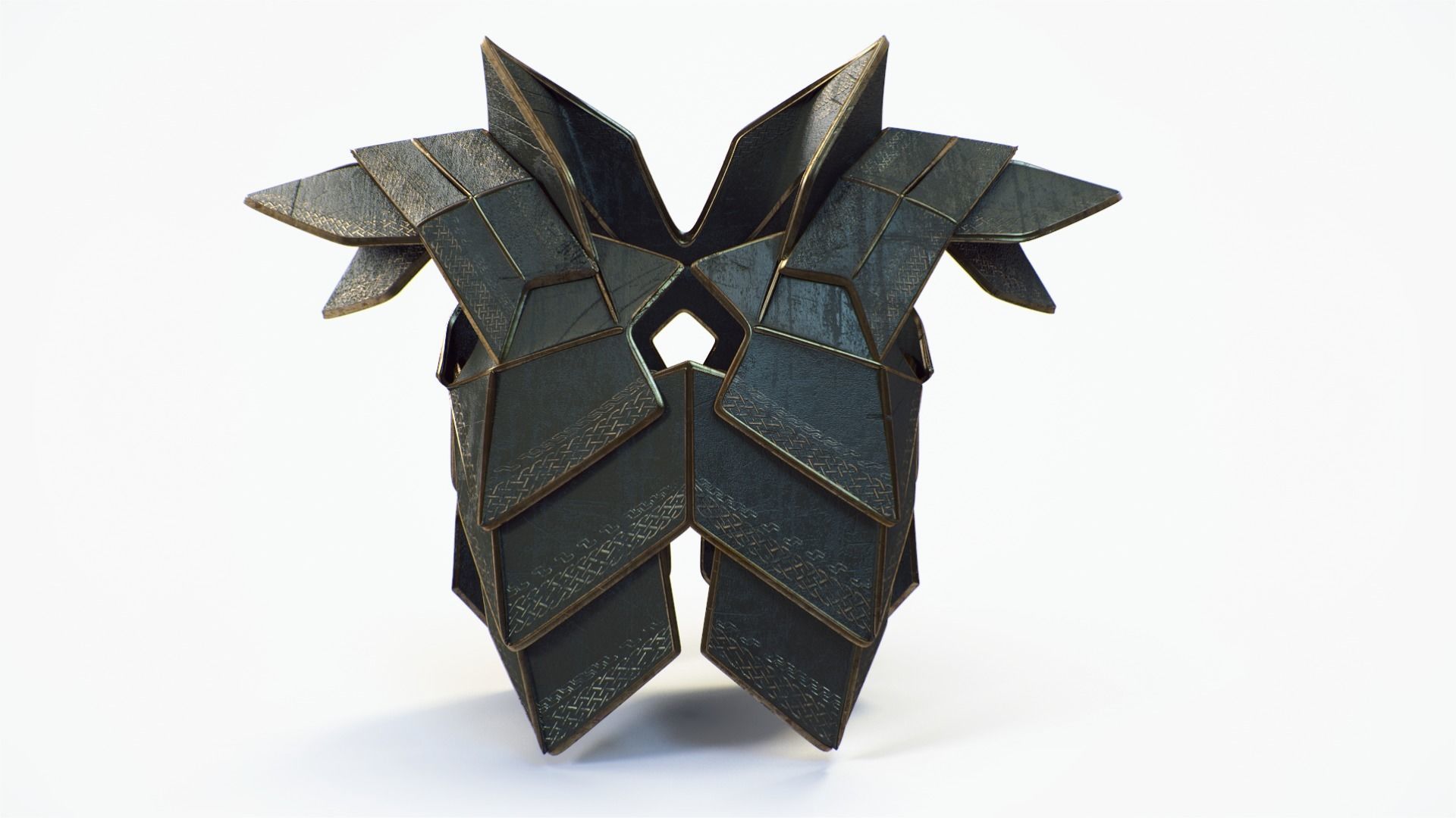 Fantasy Medieval Sharp Plated Armor set 3D model | CGTrader