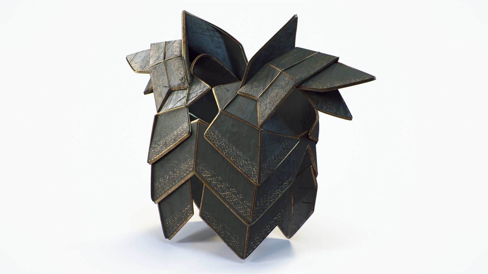 Fantasy Medieval Sharp Plated Armor set 3D model | CGTrader