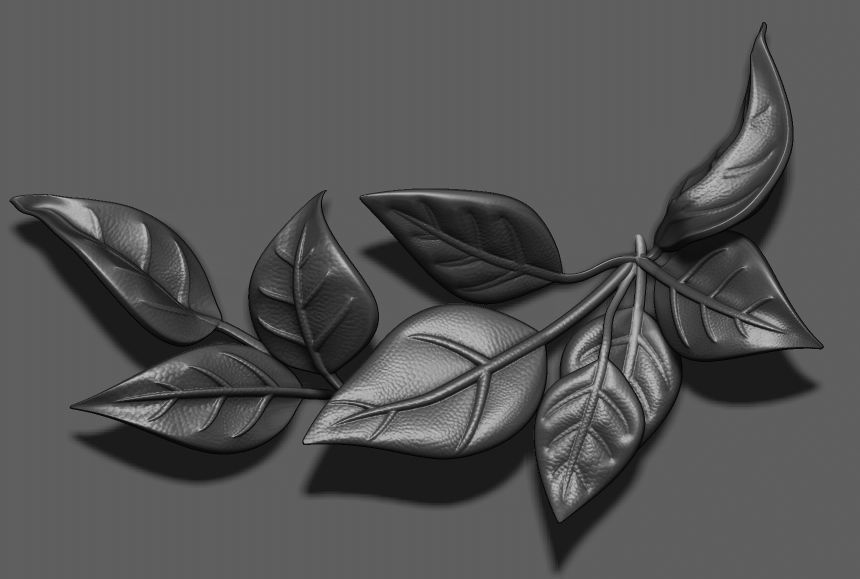 tree leaves 3D model 3D printable | CGTrader