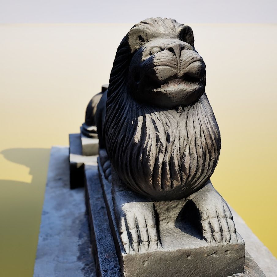 Shimma Vahanam - Lion Mount - outside the Temple 3D Model 3D model ...