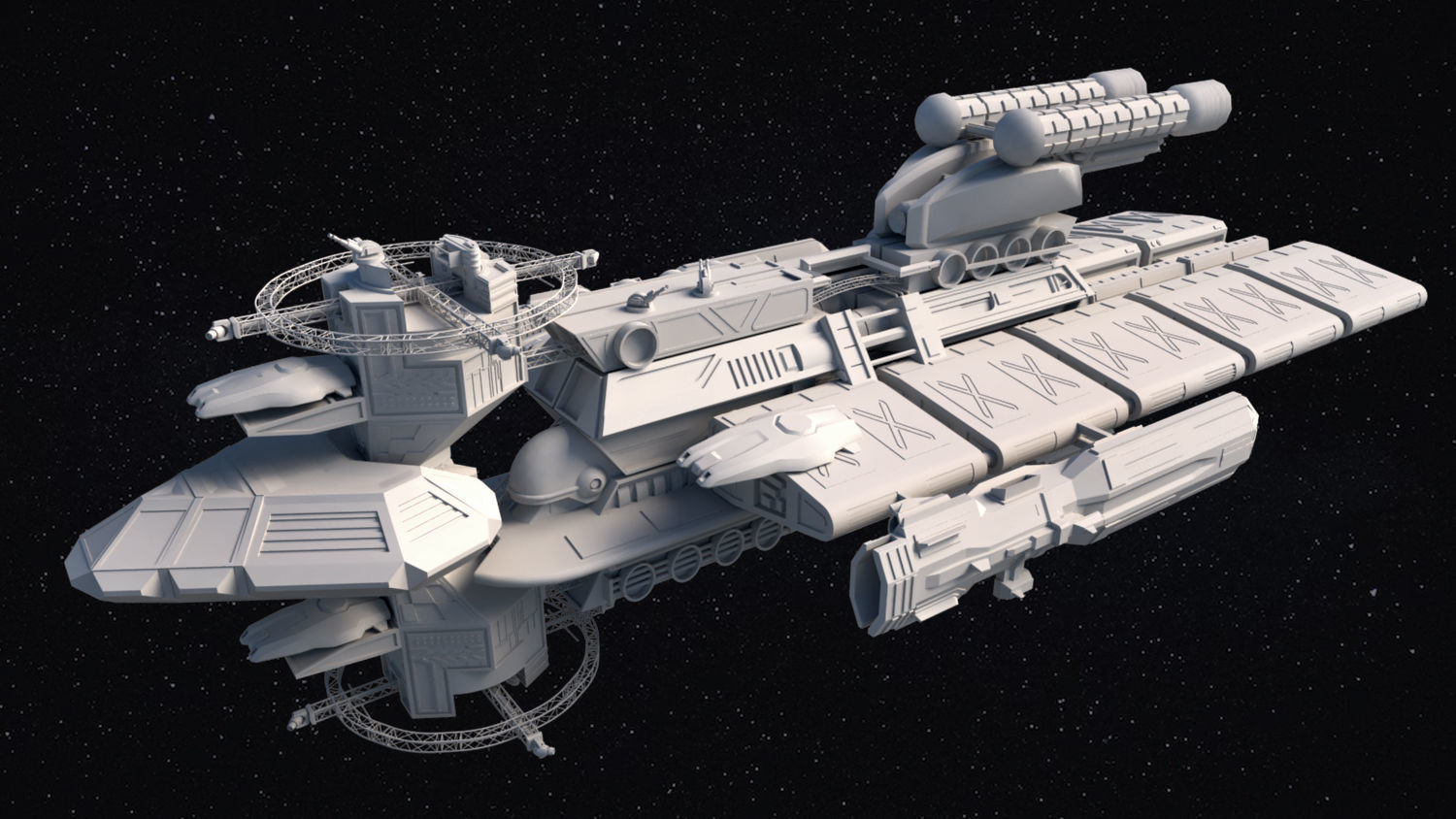 Sci-fi Space Craft Galactic 3D model | CGTrader