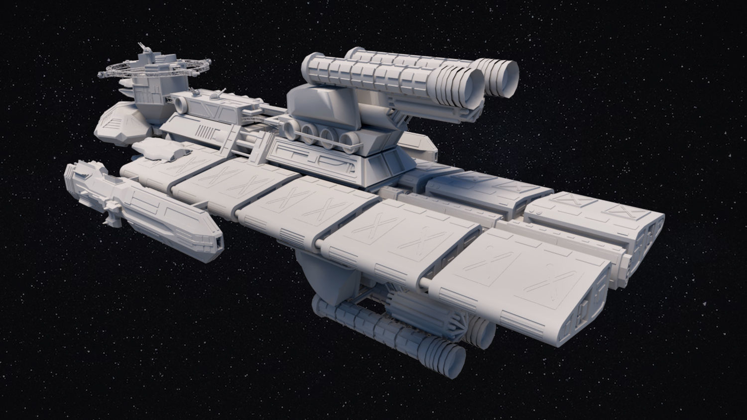 Sci-fi Space Craft Galactic 3D model | CGTrader