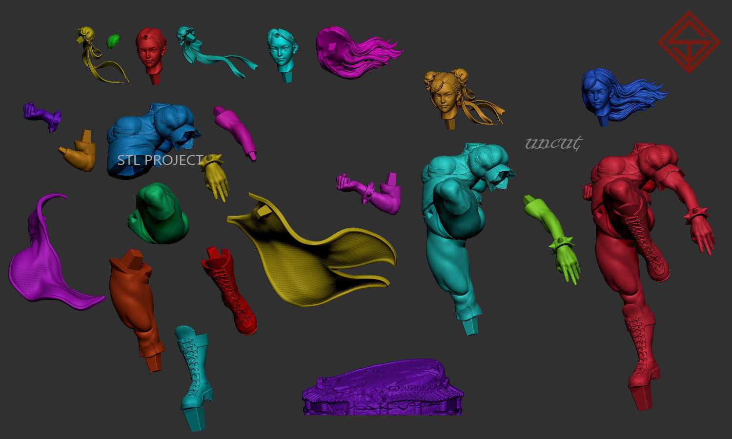Chun Li 3D model 3D printable | CGTrader