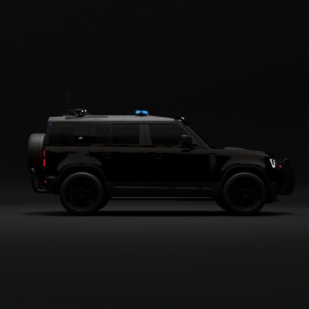 3D model land rover defender police VR / AR / low-poly | CGTrader