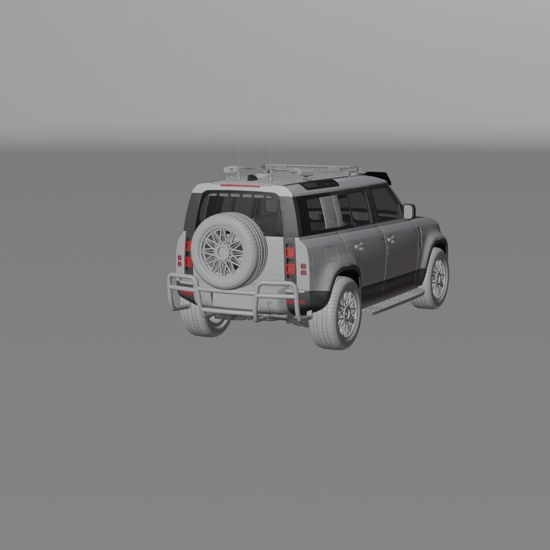 3D model land rover defender police VR / AR / low-poly | CGTrader