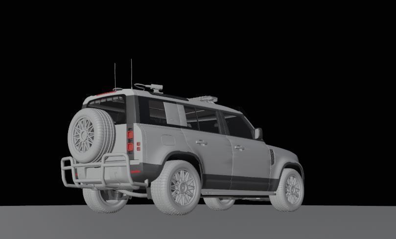 3D model land rover defender police VR / AR / low-poly | CGTrader