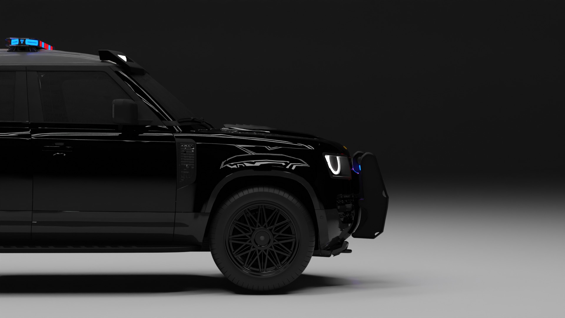 3D model land rover defender police VR / AR / low-poly | CGTrader