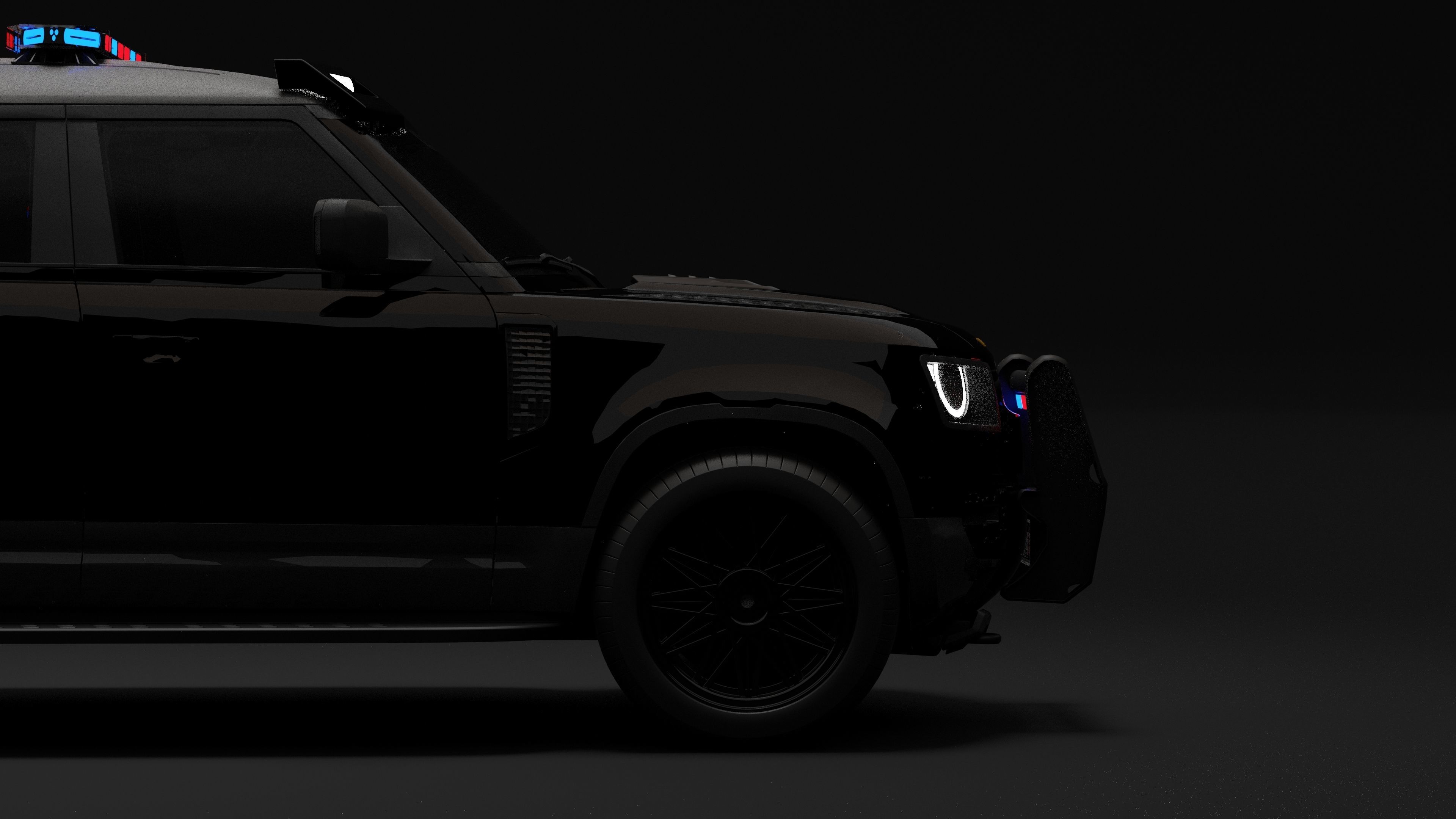3D model land rover defender police VR / AR / low-poly | CGTrader