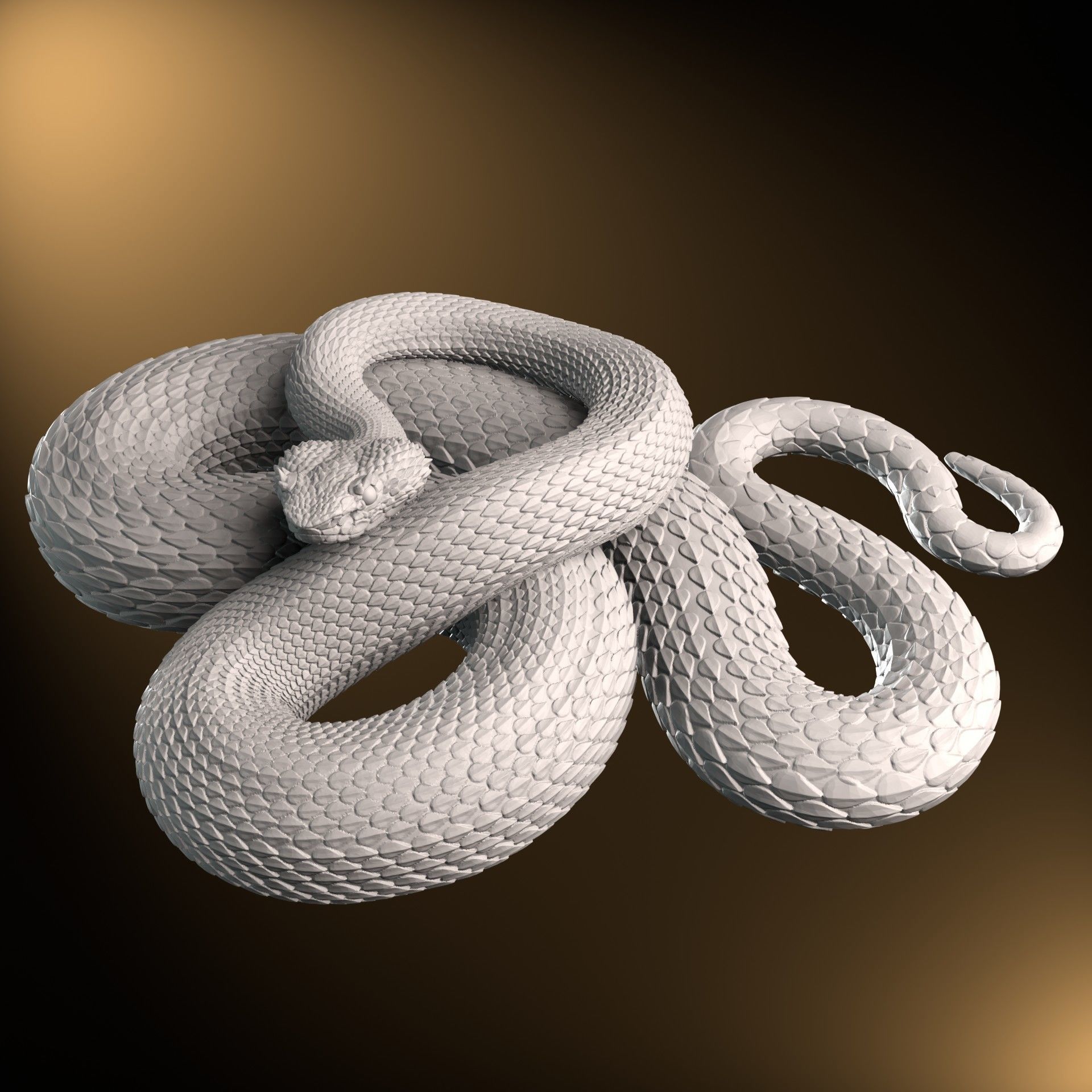 Eyelash Pit Viper Realistic Exotic Snake 3D Print Model 3D model 3D ...