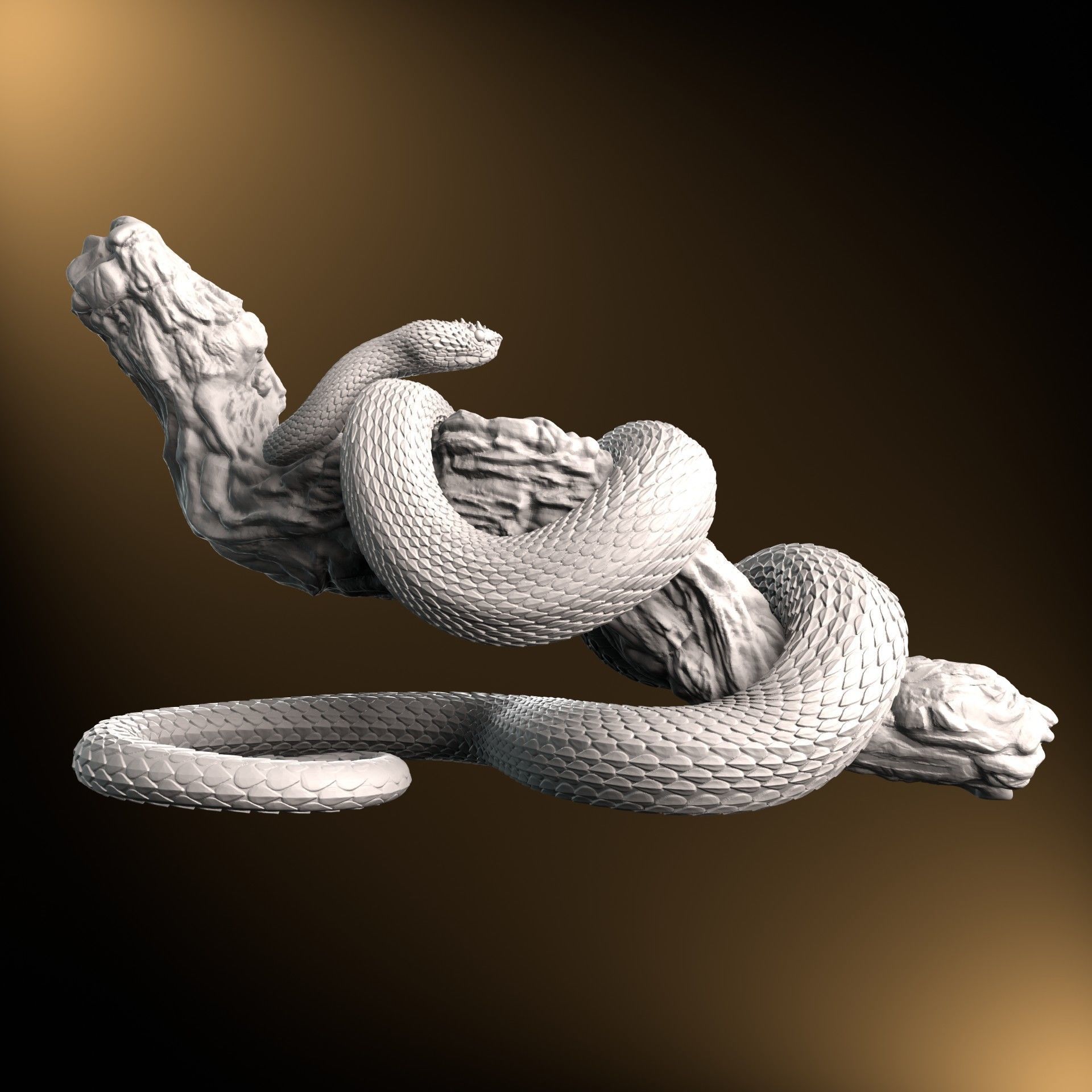 Eyelash Pit Viper Realistic Exotic Snake 3D Print Model 3D model 3D ...