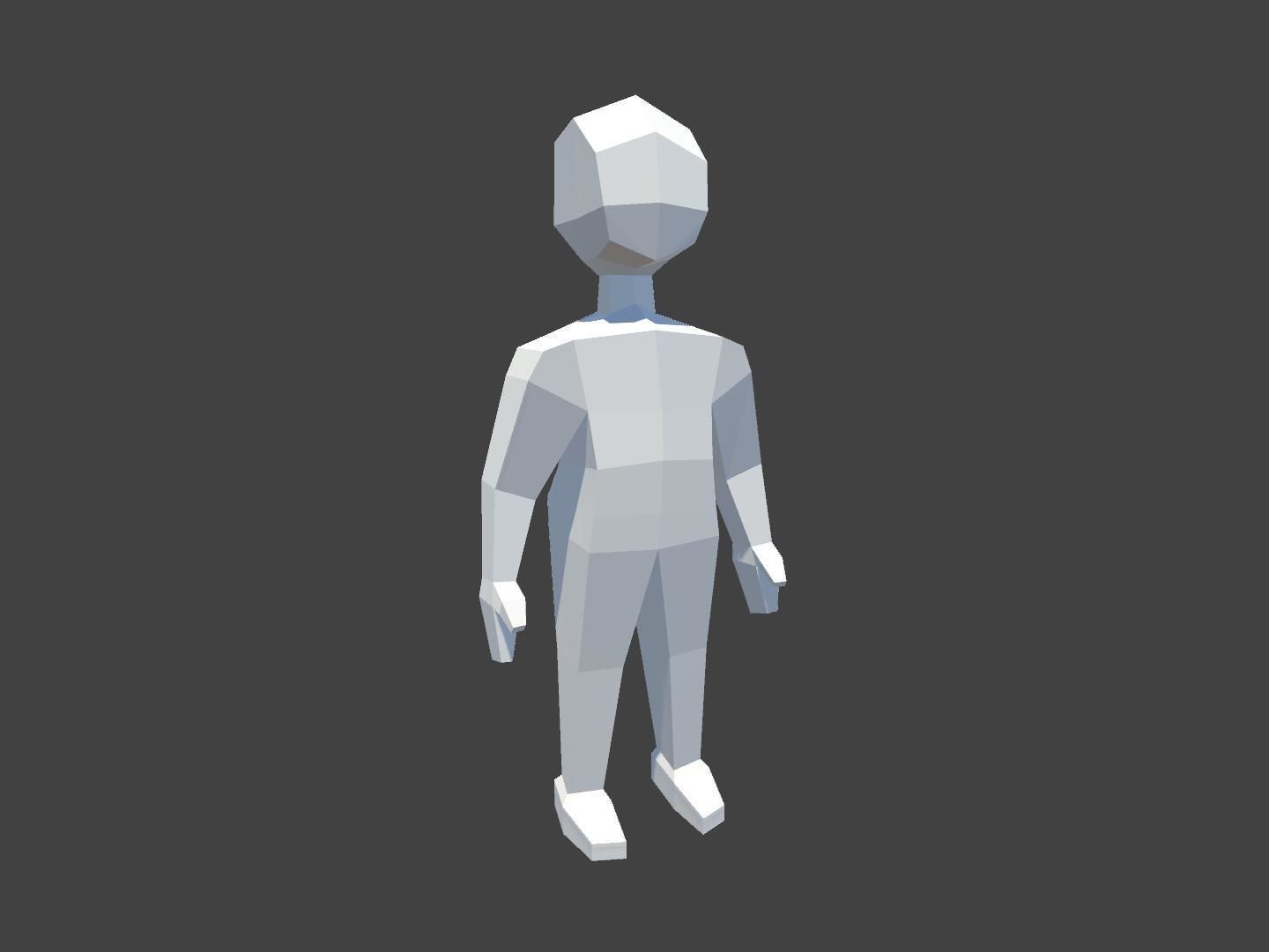 Human lowpolygon free 3D model | CGTrader