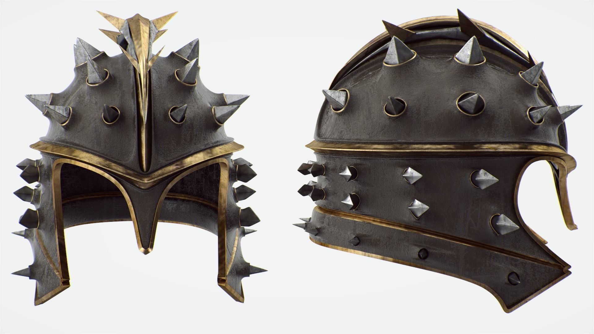 Spiky helmet 3D model | CGTrader