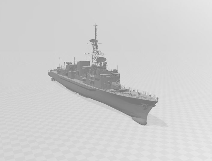 La Marine nationale - French Navy Cassard-class frigate 3D model 3D ...