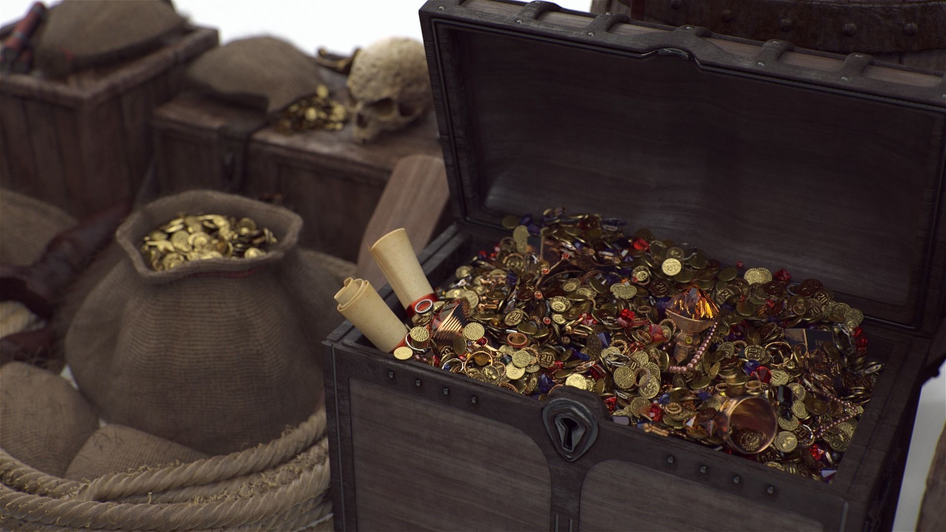 Pirate Secret Stash mega pack 3D model | CGTrader