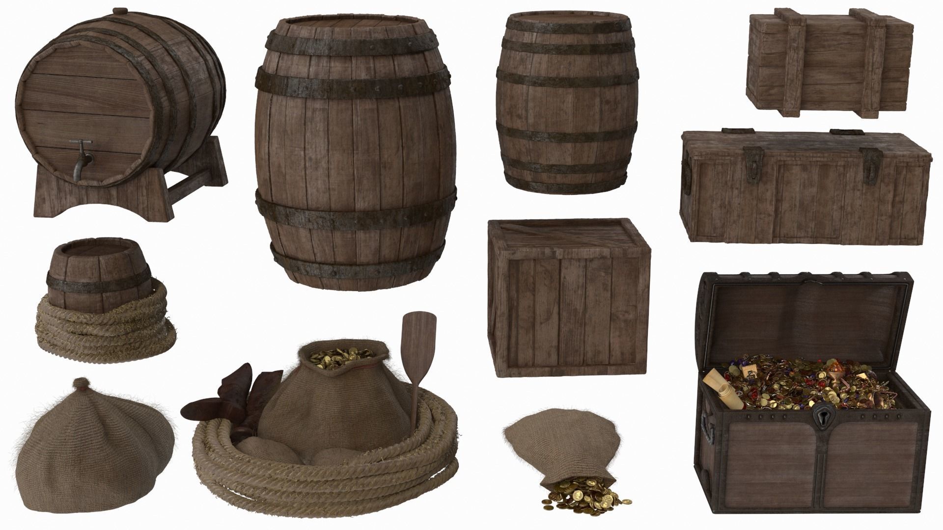 Pirate Secret Stash mega pack 3D model | CGTrader