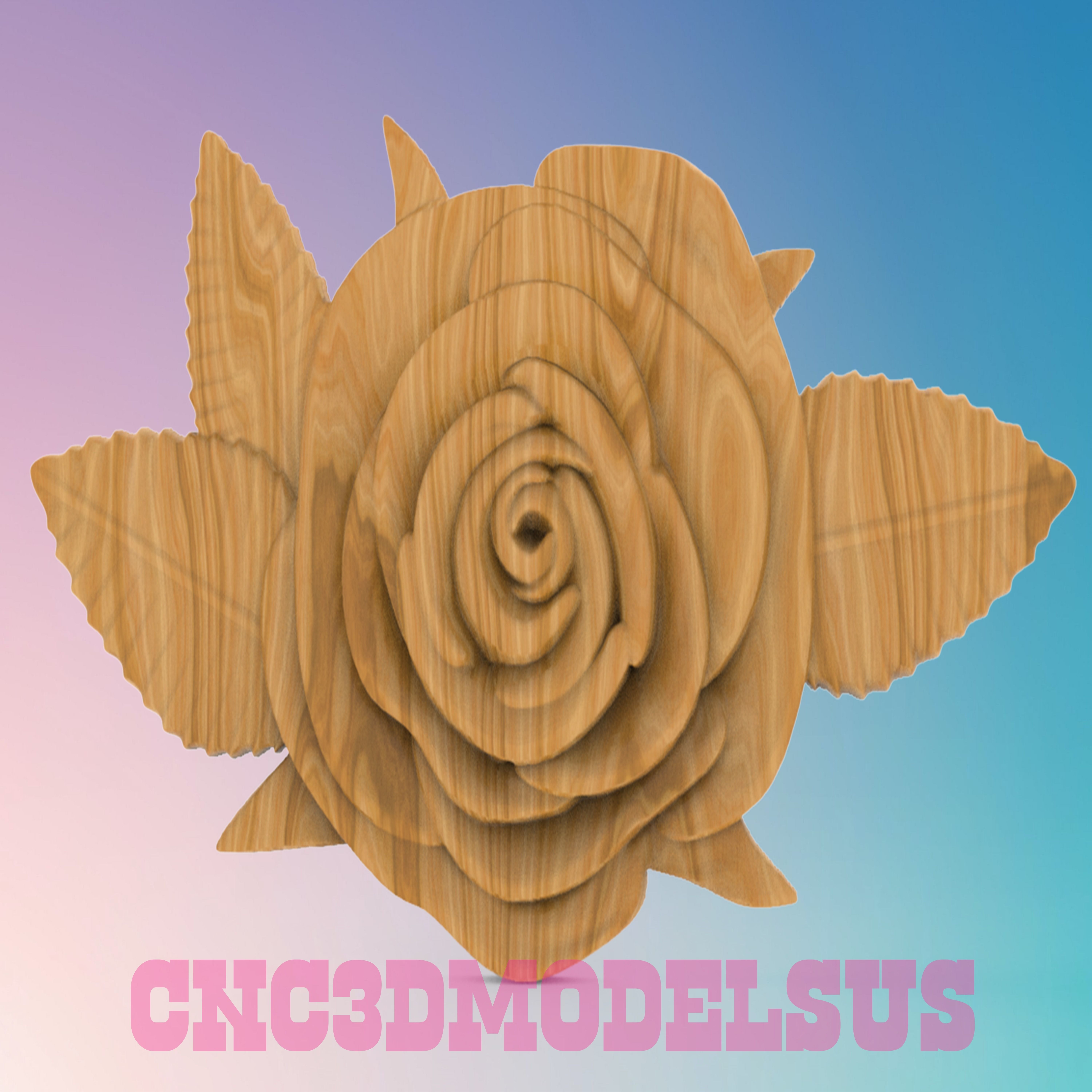 flowers 3D MODEL STL FILE FOR CNC ROUTER LASER 3D model 3D printable ...