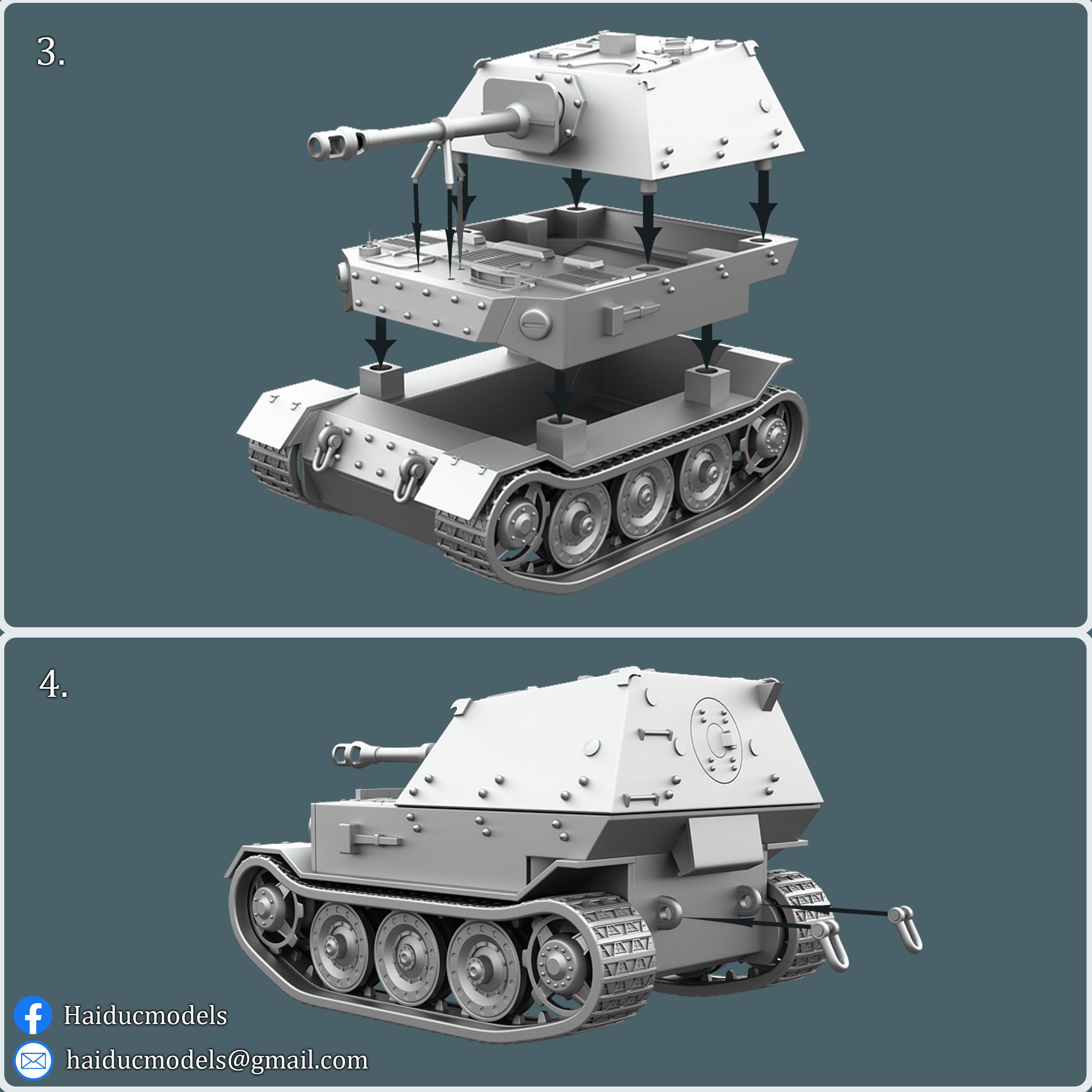 Ferdinand Toon Tank 3D print model 3D model 3D printable | CGTrader