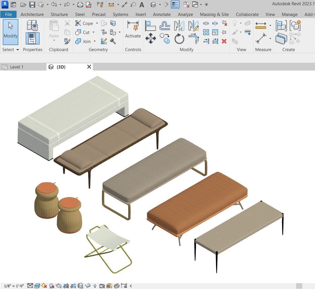 All Artefacto Bench 3D Model Collection | CGTrader