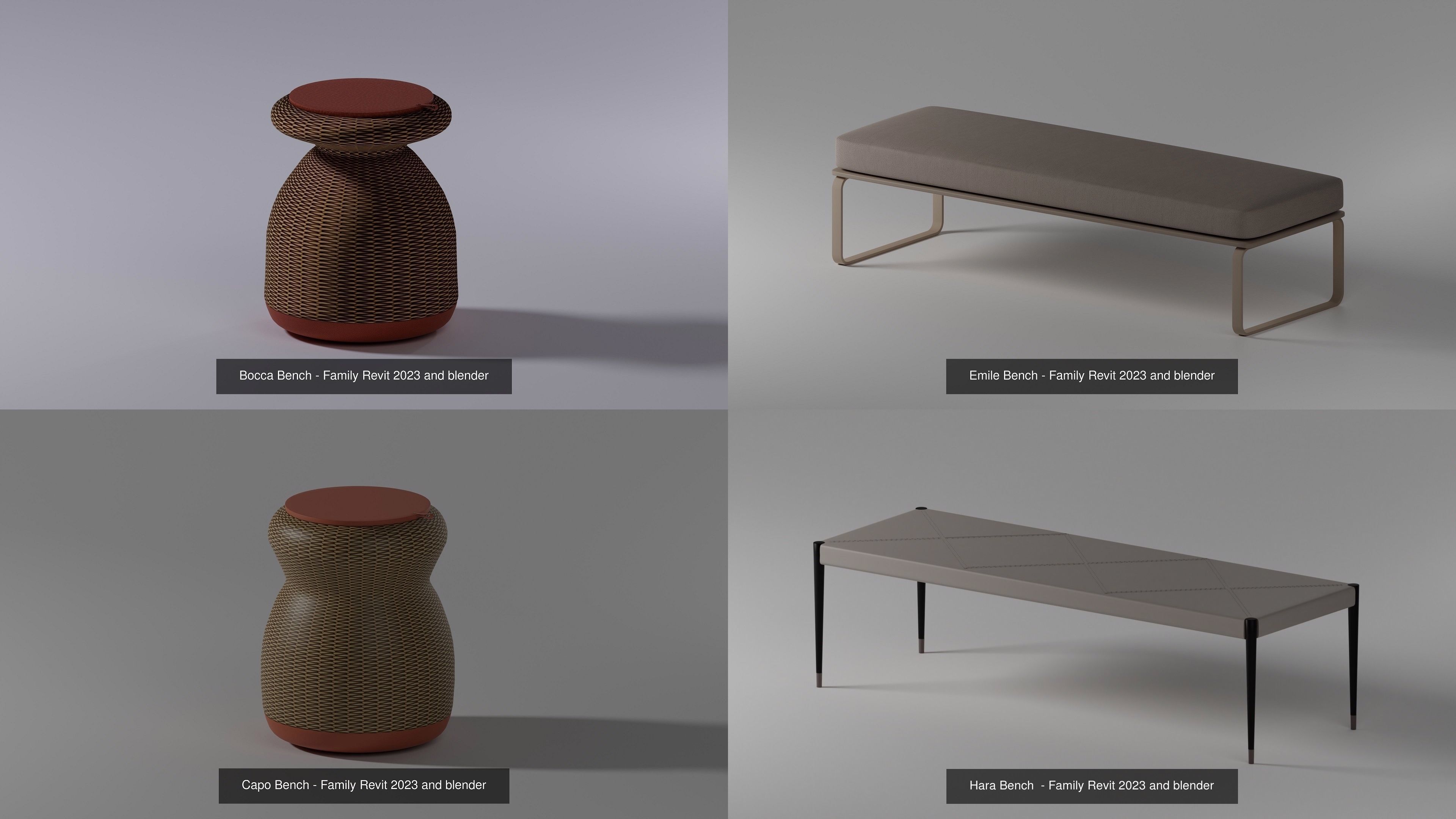All Artefacto Bench 3D Model Collection | CGTrader