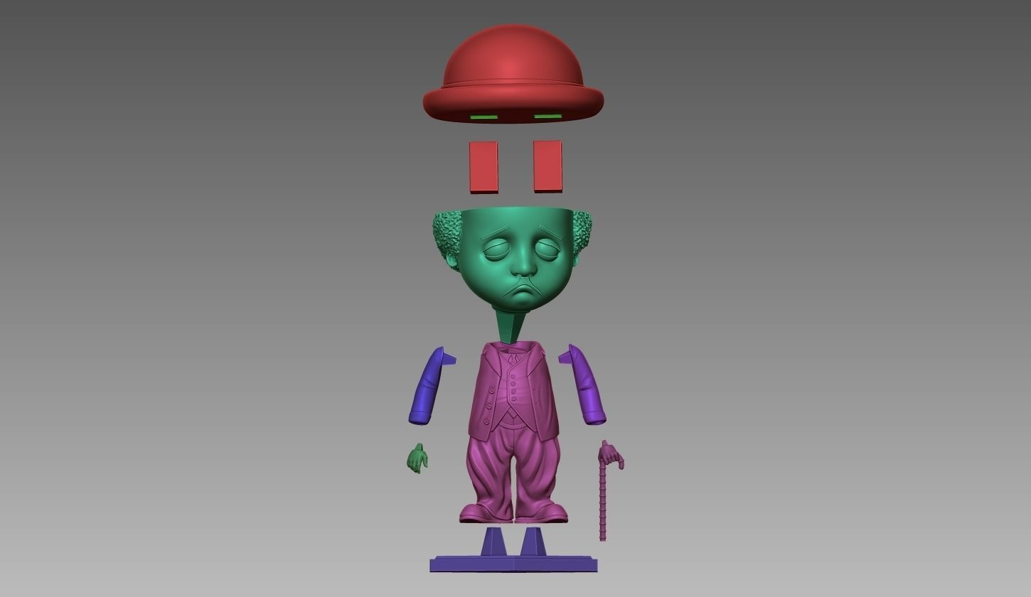 Chaplin Cute Model 3D model 3D printable | CGTrader