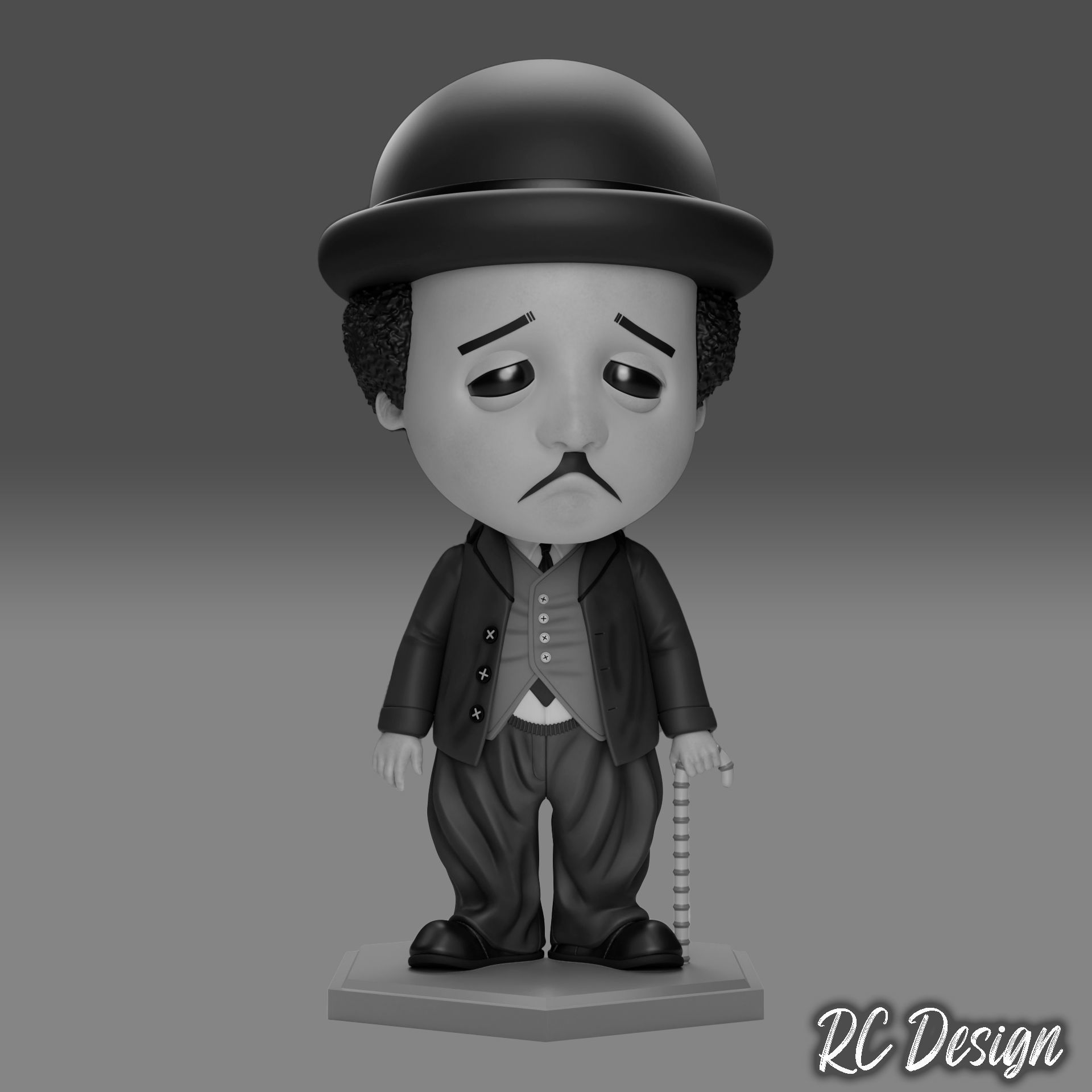 Chaplin Cute Model 3D model 3D printable | CGTrader
