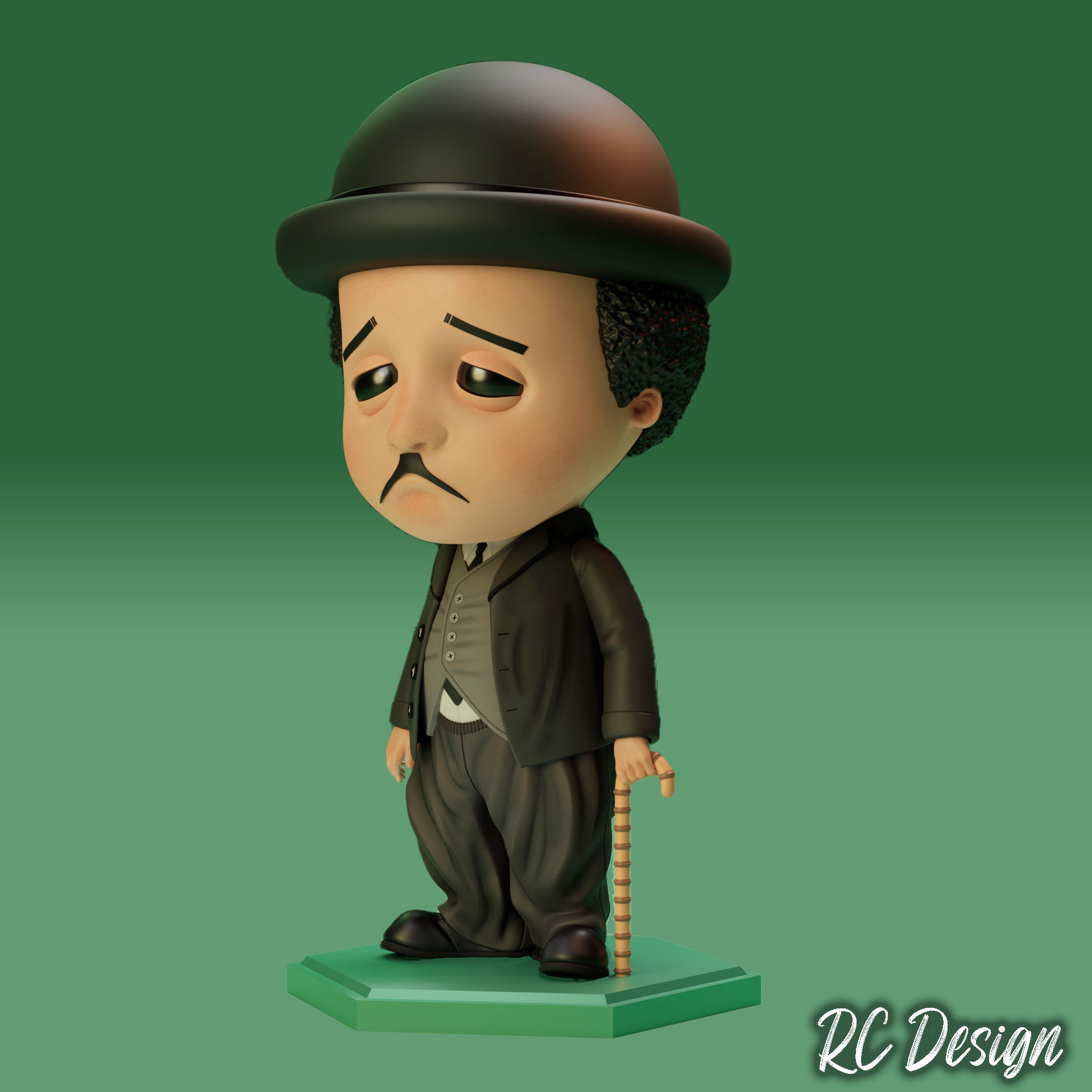 Chaplin Cute Model 3D model 3D printable | CGTrader