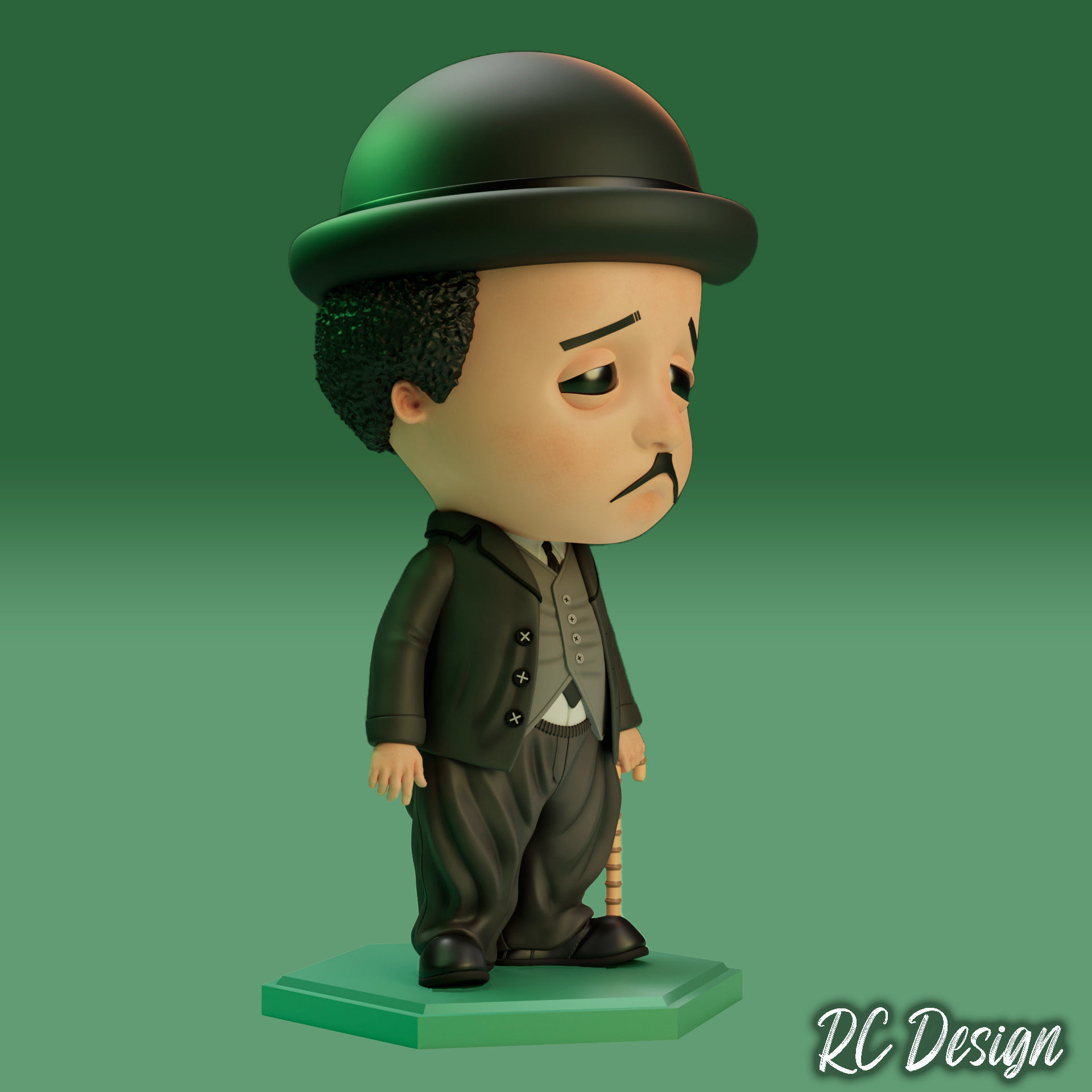 Chaplin Cute Model 3D model 3D printable | CGTrader