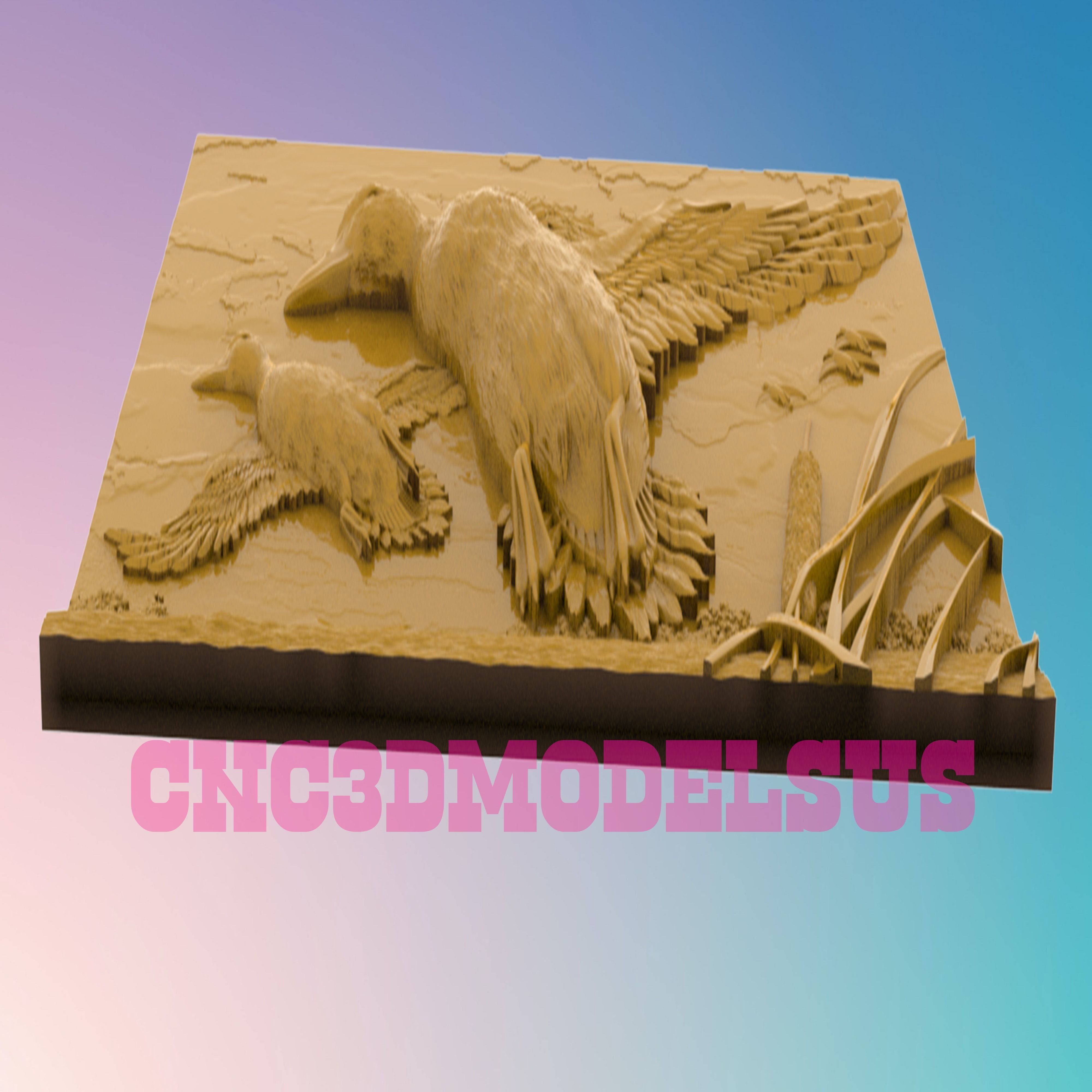 Ducks 3D MODEL STL FILE FOR CNC ROUTER LASER 3D model 3D printable ...