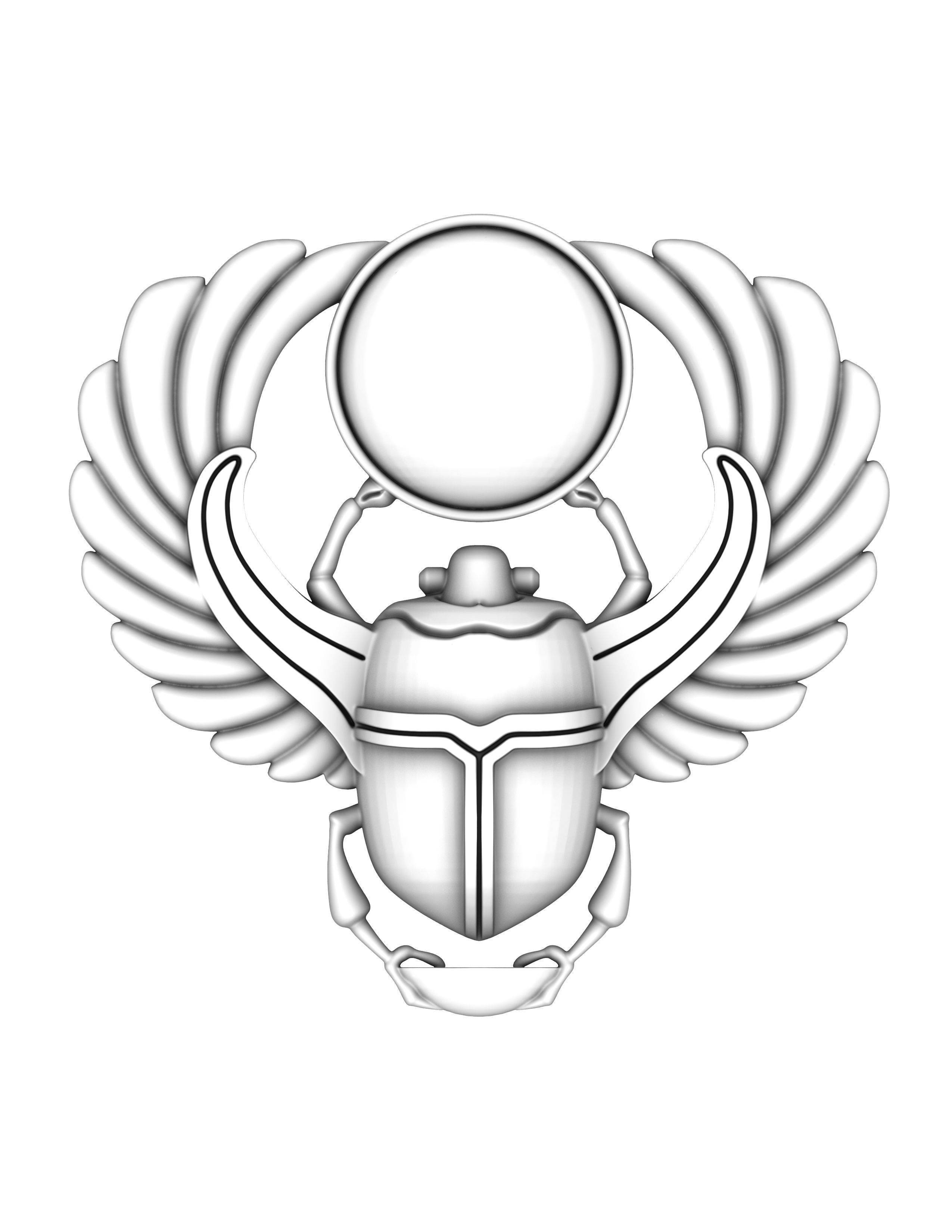 SCARAB MOON 3D model 3D printable | CGTrader